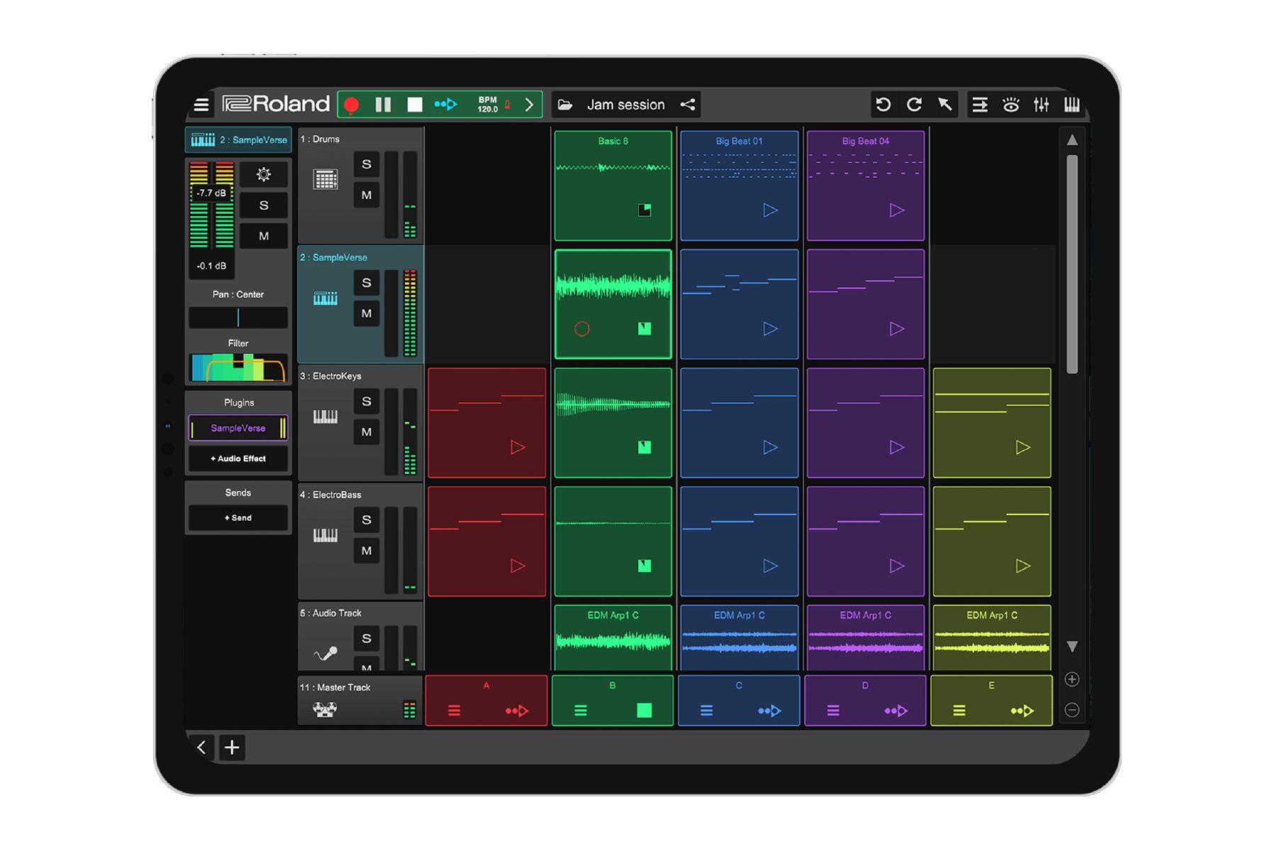 Strummer como Midi effect en Roland Zenbeats - iosmusicapps